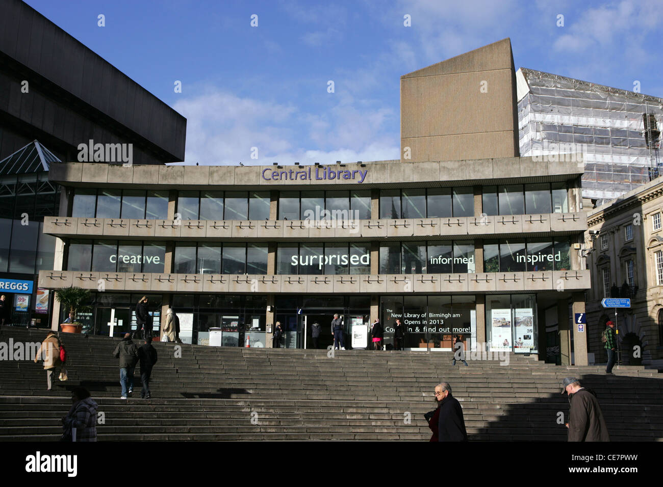 Birmingham central library chamberlain square library hi-res stock ...