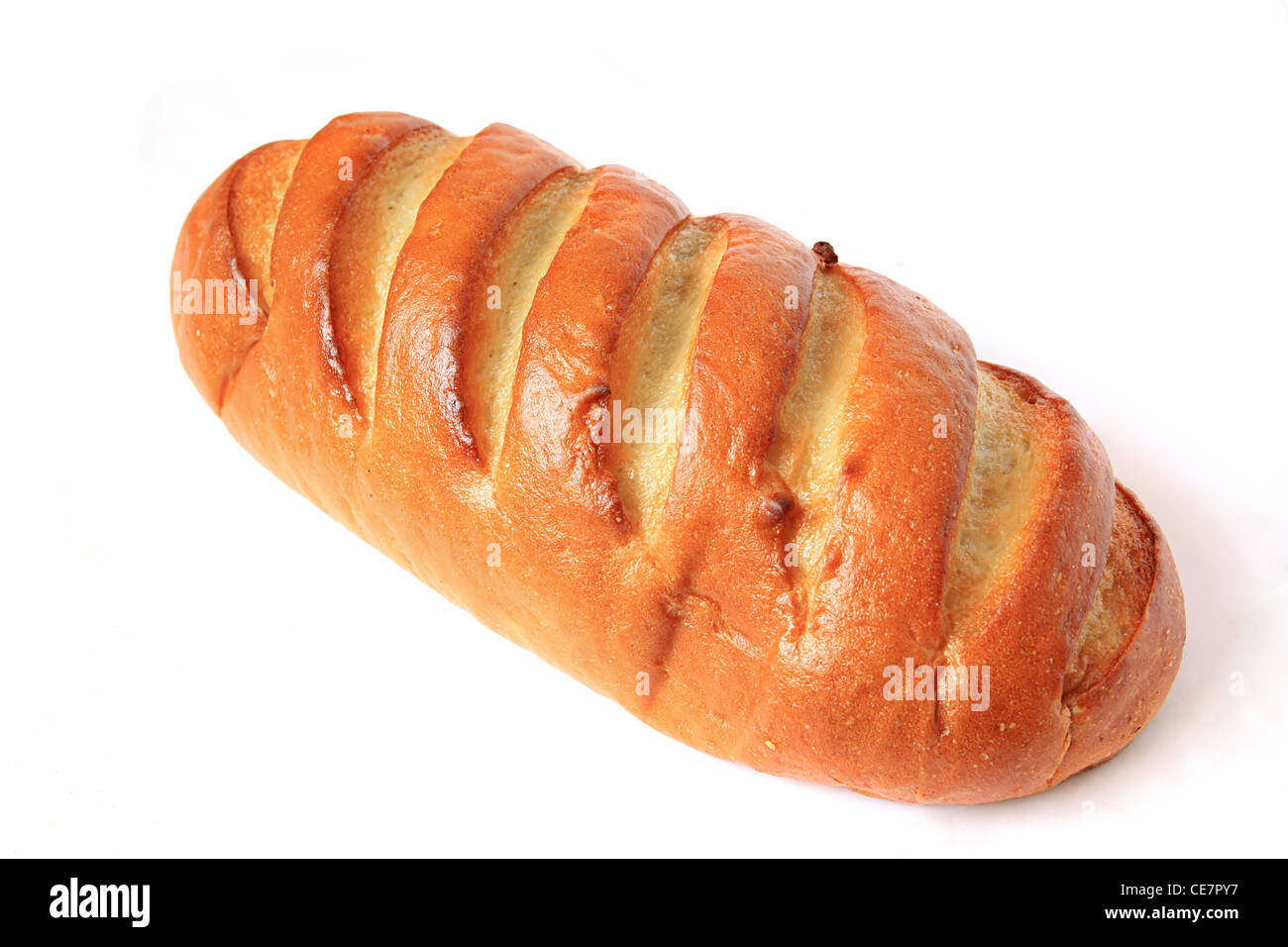 long loaf on white background Stock Photo - Alamy
