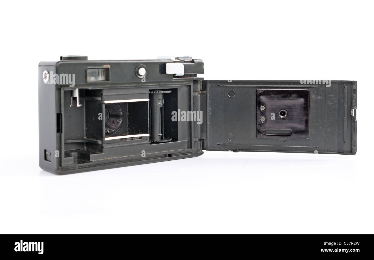 retro camera on white background Stock Photo - Alamy