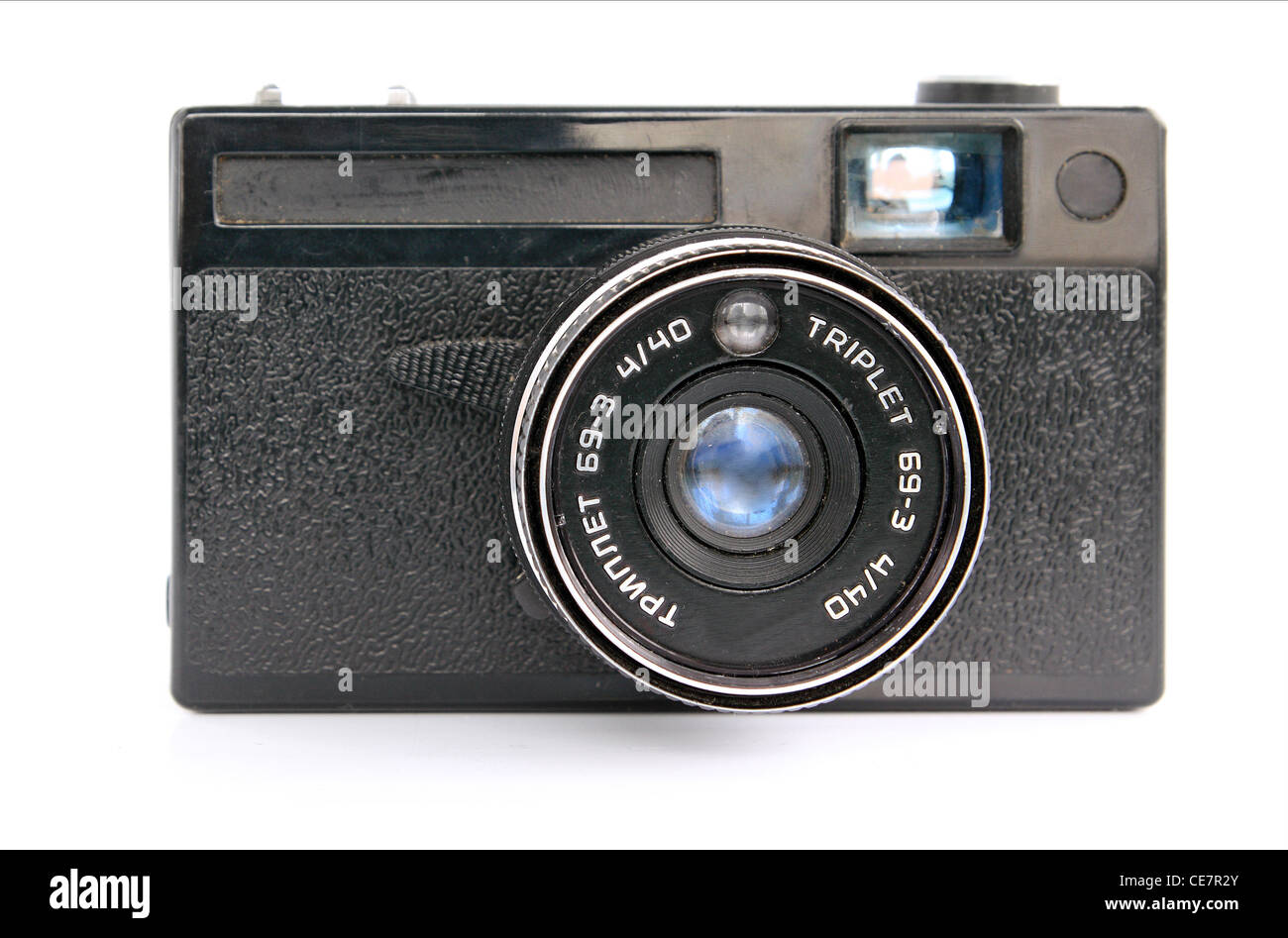 retro camera on white background Stock Photo - Alamy