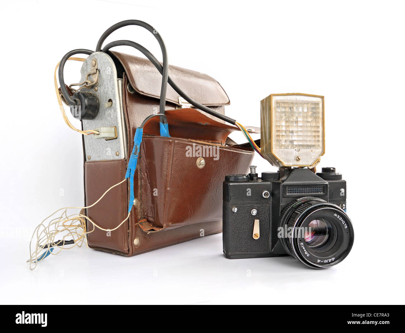 retro camera on white background Stock Photo - Alamy