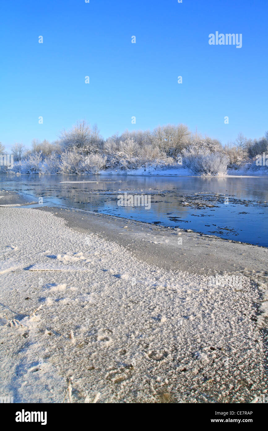 ice on river Stock Photo - Alamy