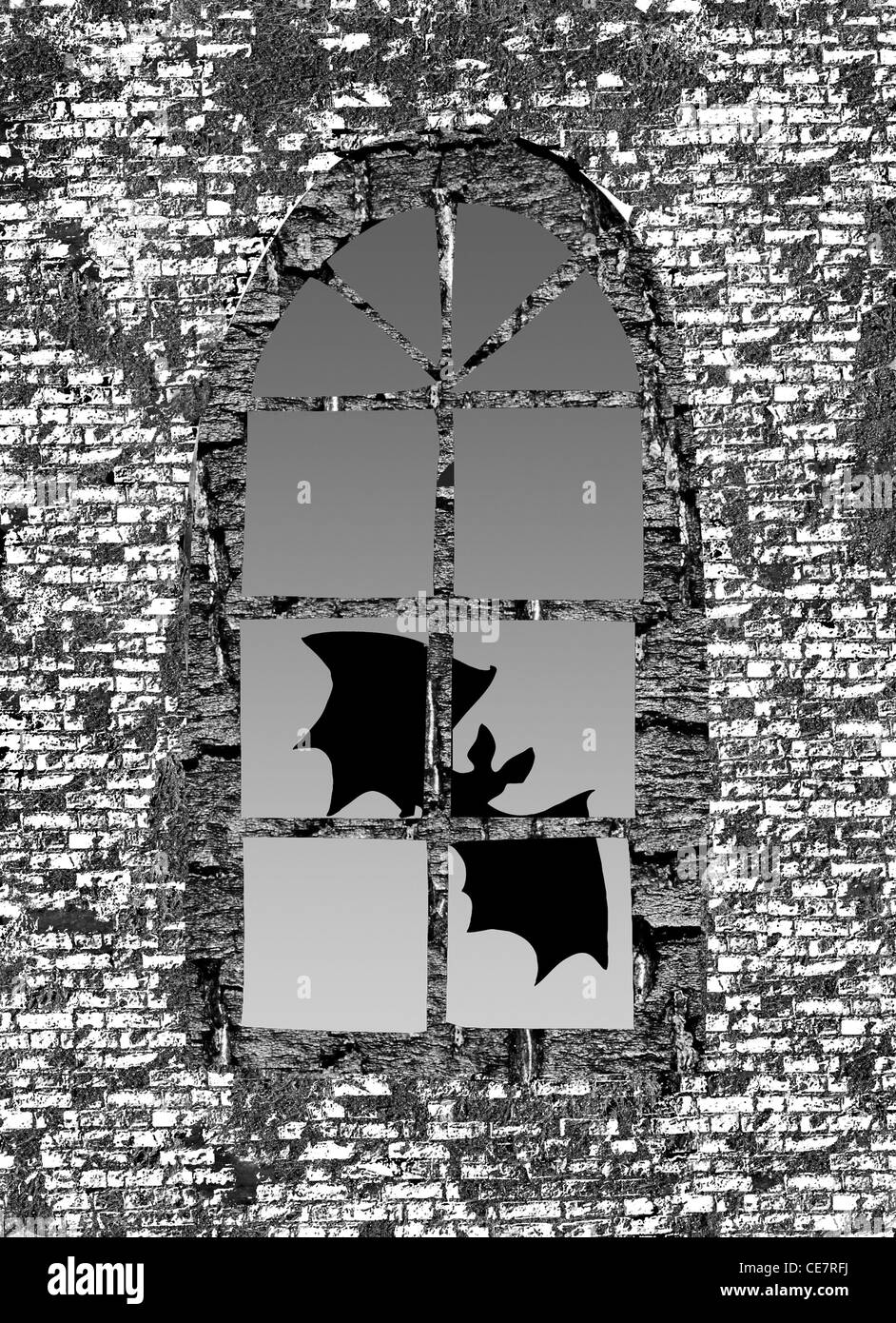 bat against window Stock Photo - Alamy