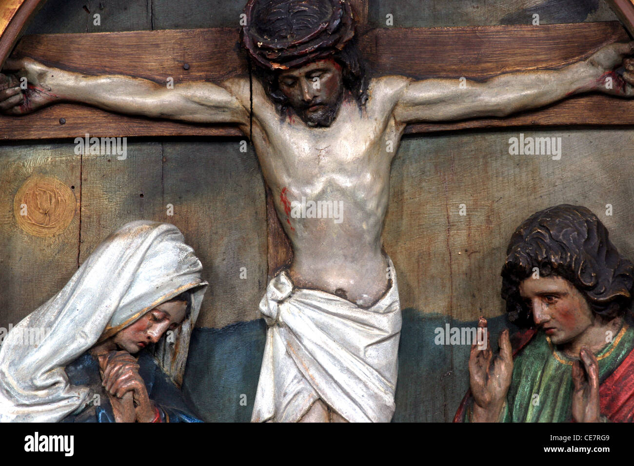 12th Stations of the Cross, Jesus dies on the cross Stock Photo - Alamy