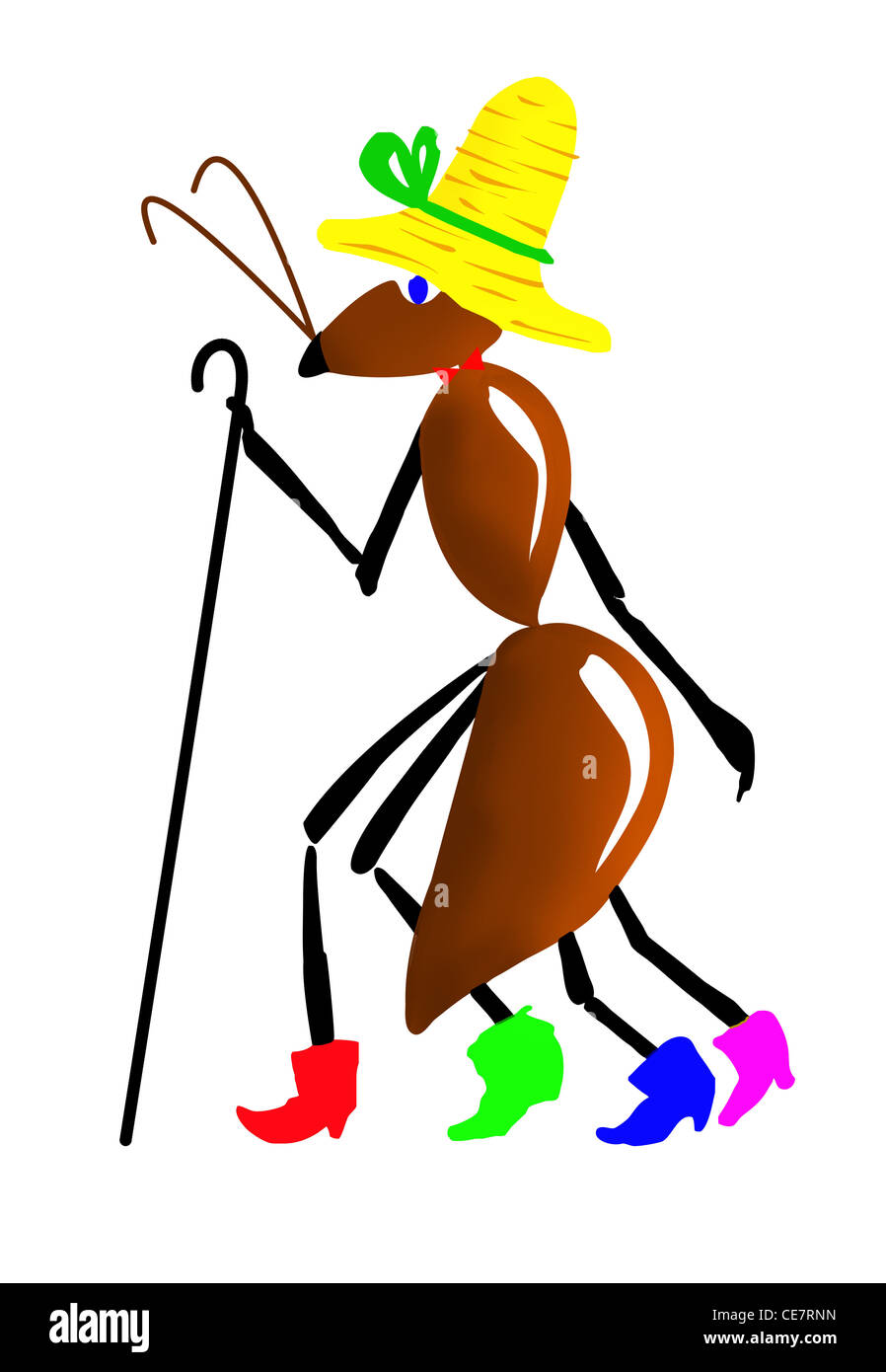 ant in hat Stock Photo - Alamy