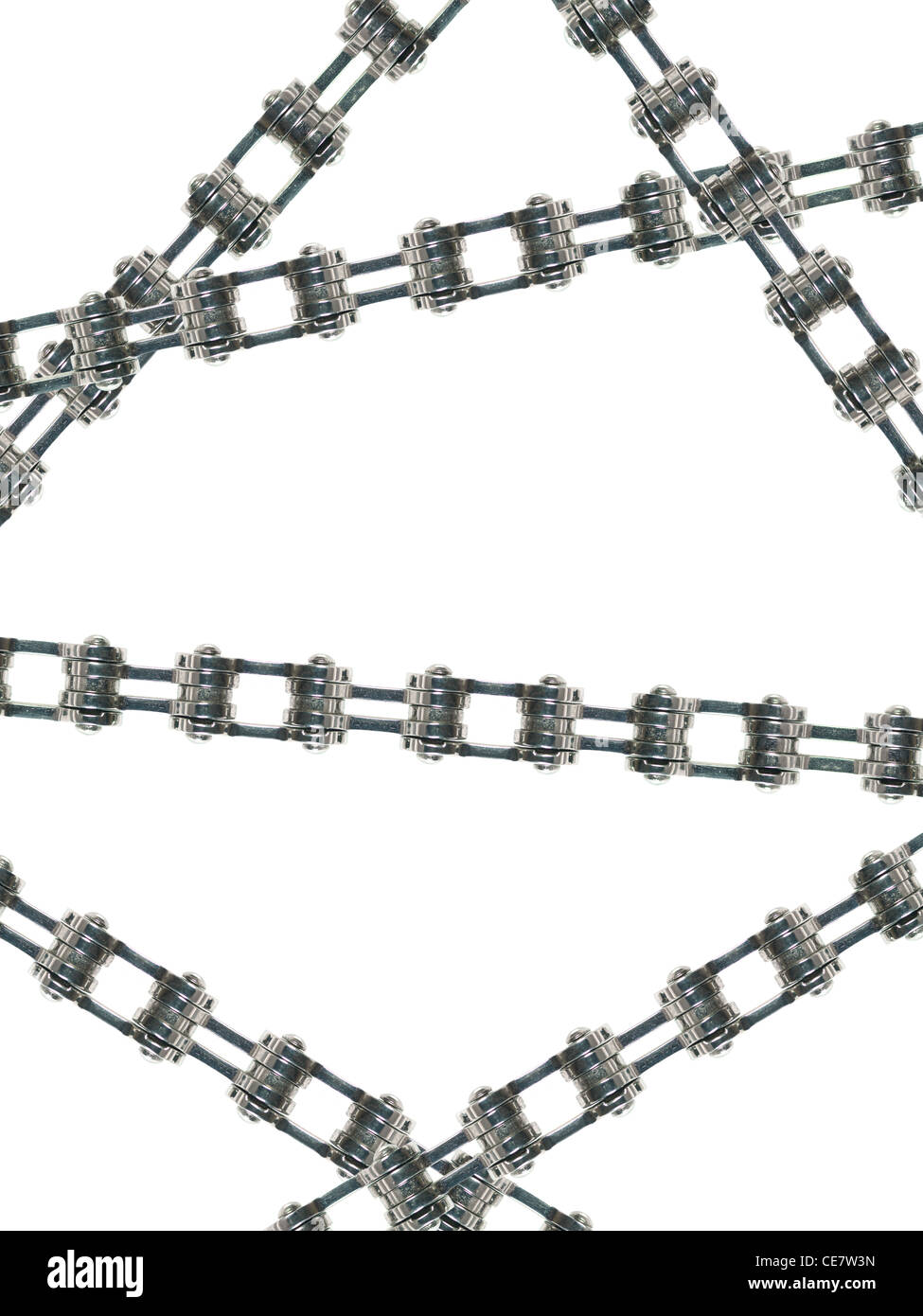 A metal chain isolated against a white background Stock Photo - Alamy