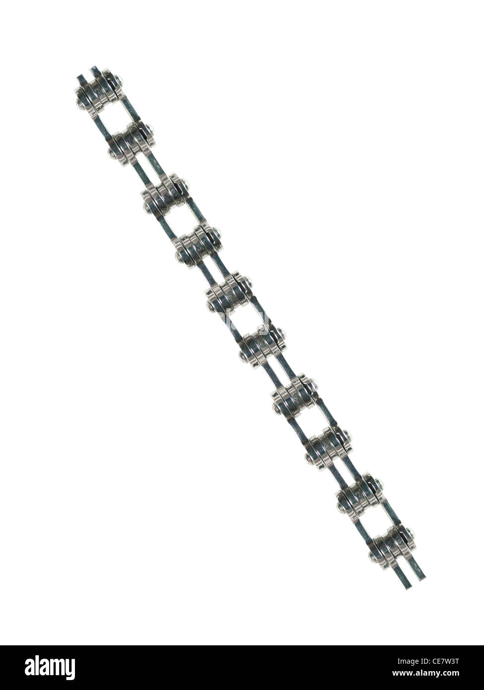 A metal chain isolated against a white background Stock Photo - Alamy