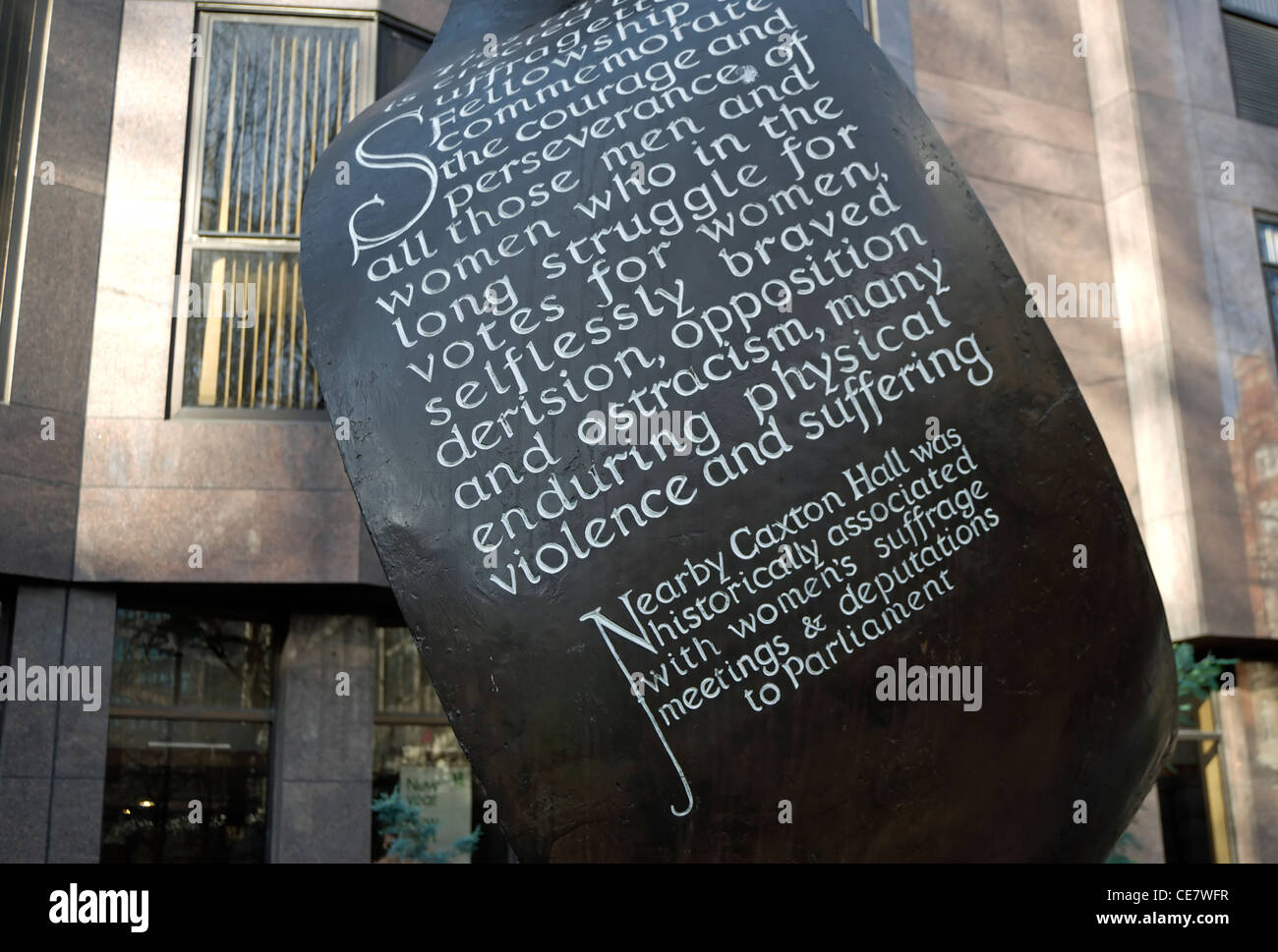 the suffragette scroll, a fibreglass sculpture by edwin russell ...