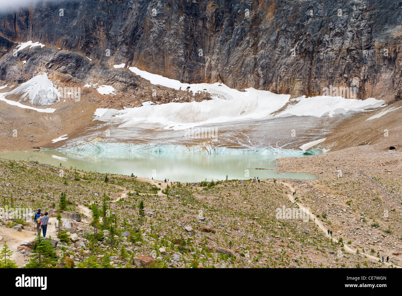 Glacial Lake below the Angel Glacier, Mount Edith Cavell, Jasper ...