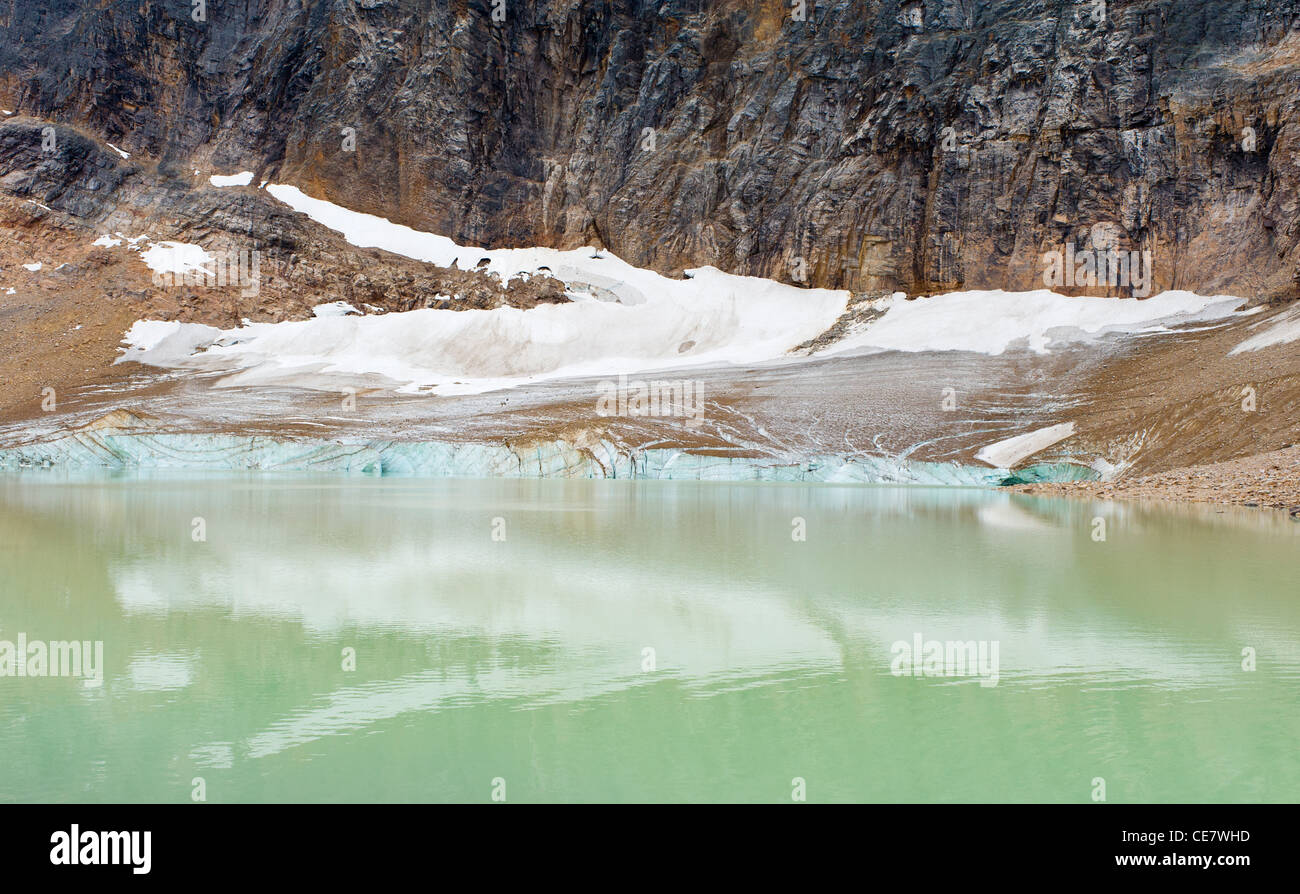 Glacial Lake below the Angel Glacier, Mount Edith Cavell, Jasper ...