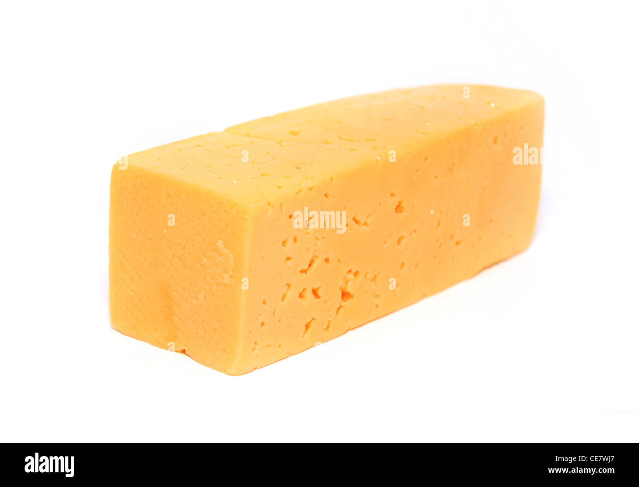 yellow cheese on white background Stock Photo - Alamy