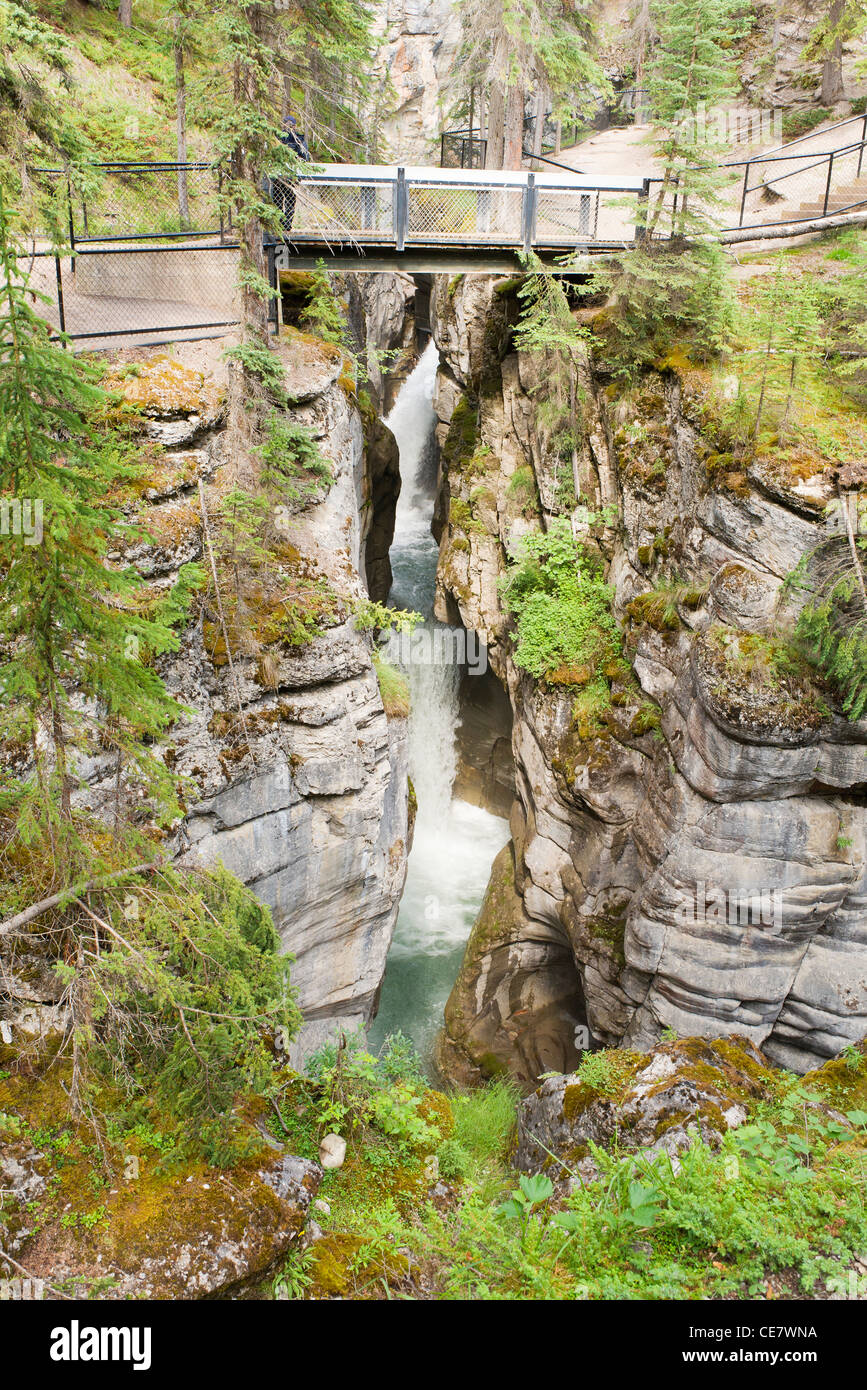 "Third Bridge" at Maligne Canyon, Jasper National Park, Alberta, Canada ...