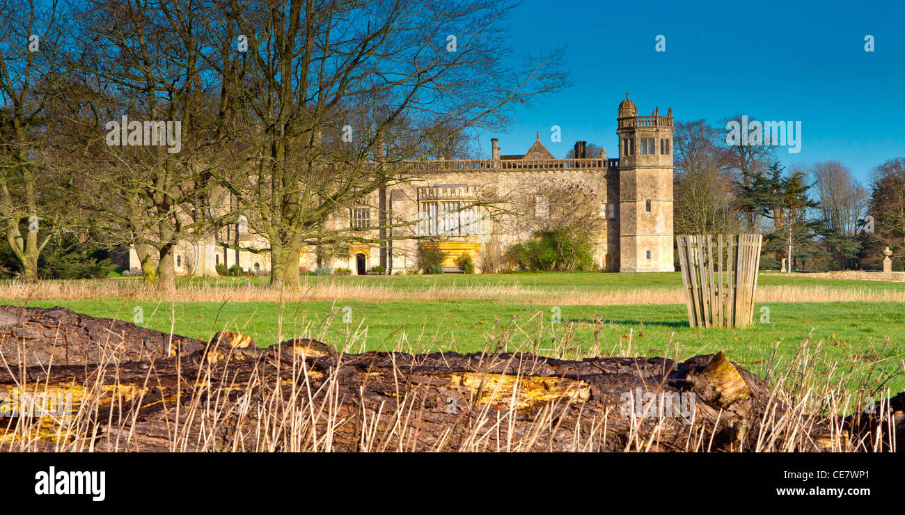 Winter view of Lacock Abbey, Lacock, Wiltshire, England Stock Photo - Alamy