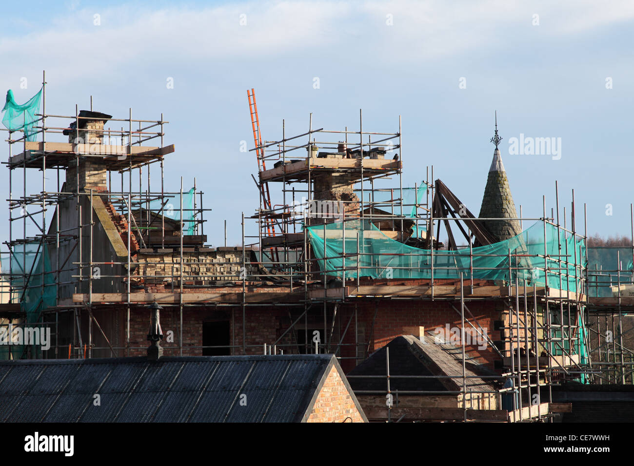 Building work in progress Beamish museum north east England UK Stock ...
