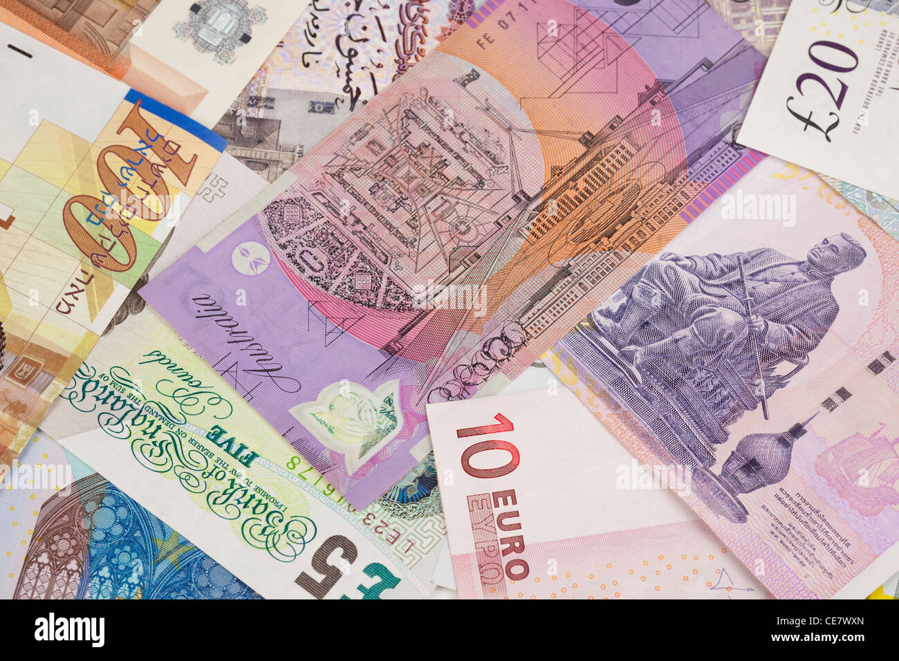 International currency banknotes Stock Photo - Alamy