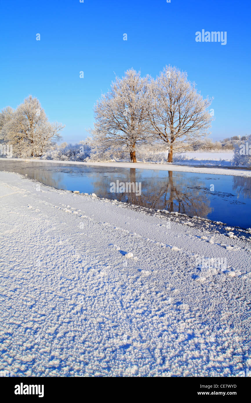 ice on river Stock Photo - Alamy