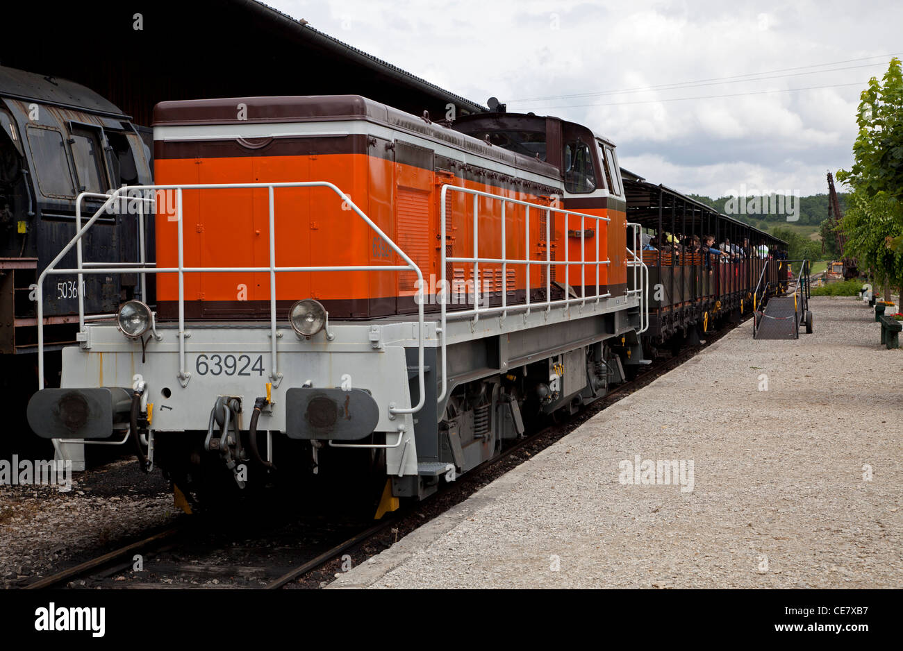 Diesel hauled train at Martel Stock Photo - Alamy