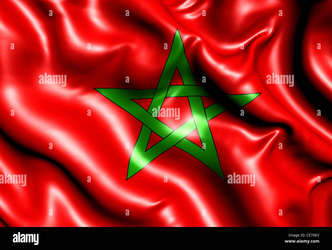 Flag of Morocco. Close up Stock Photo - Alamy