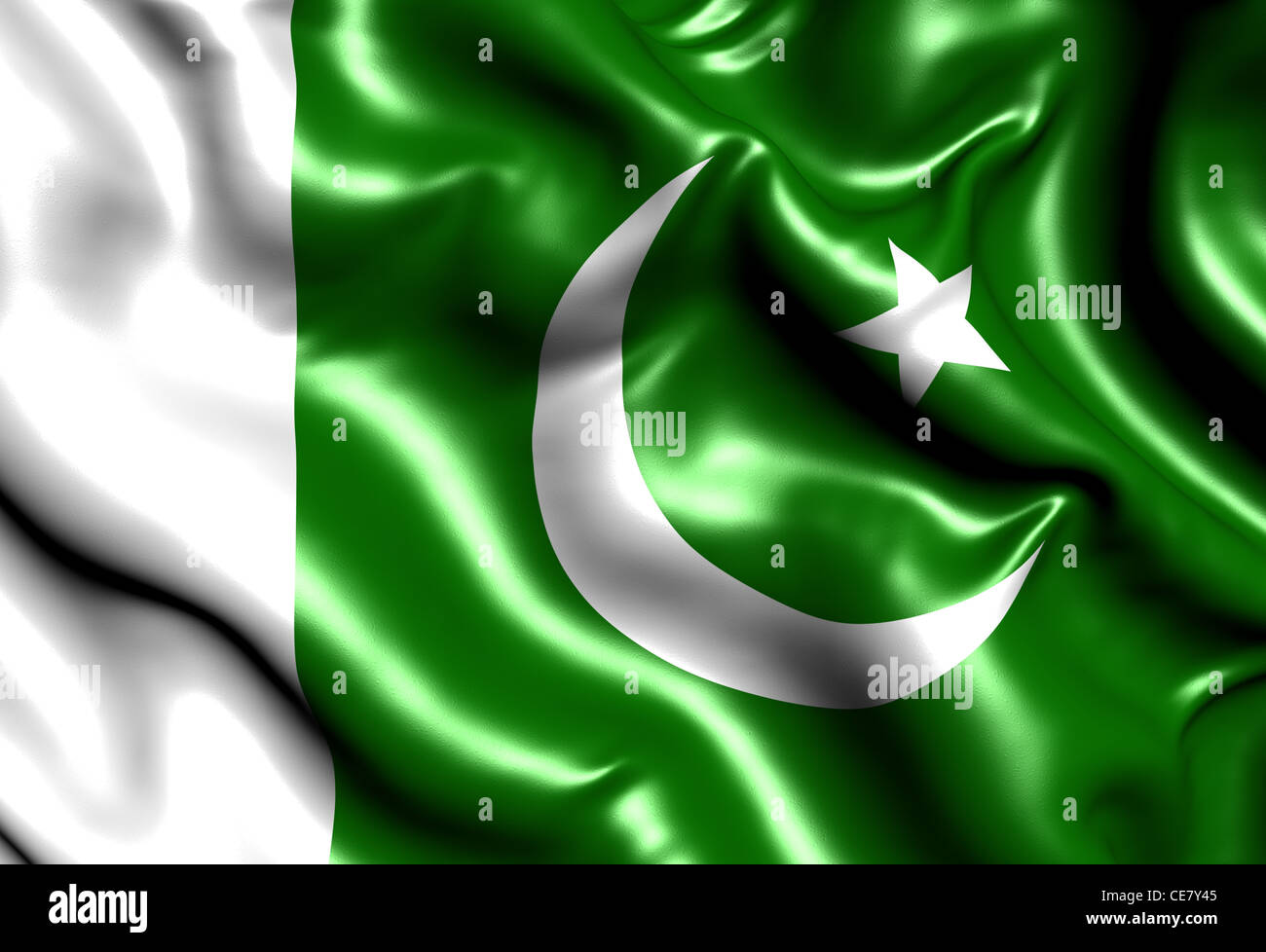 Flag of Pakistan. Close up Stock Photo - Alamy