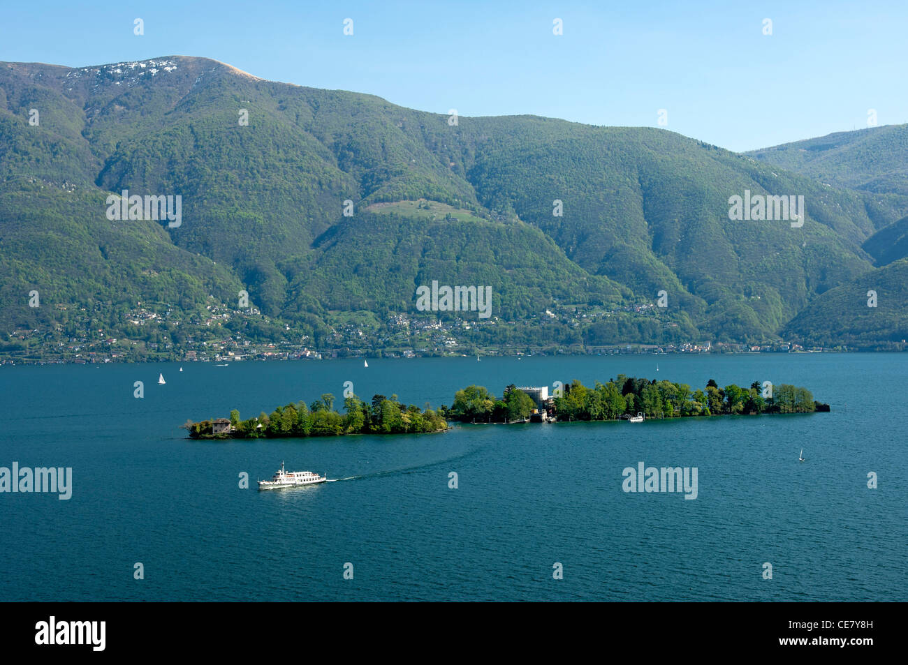 Brissago Islands with the botanical garden of the Canton of Ticino in ...