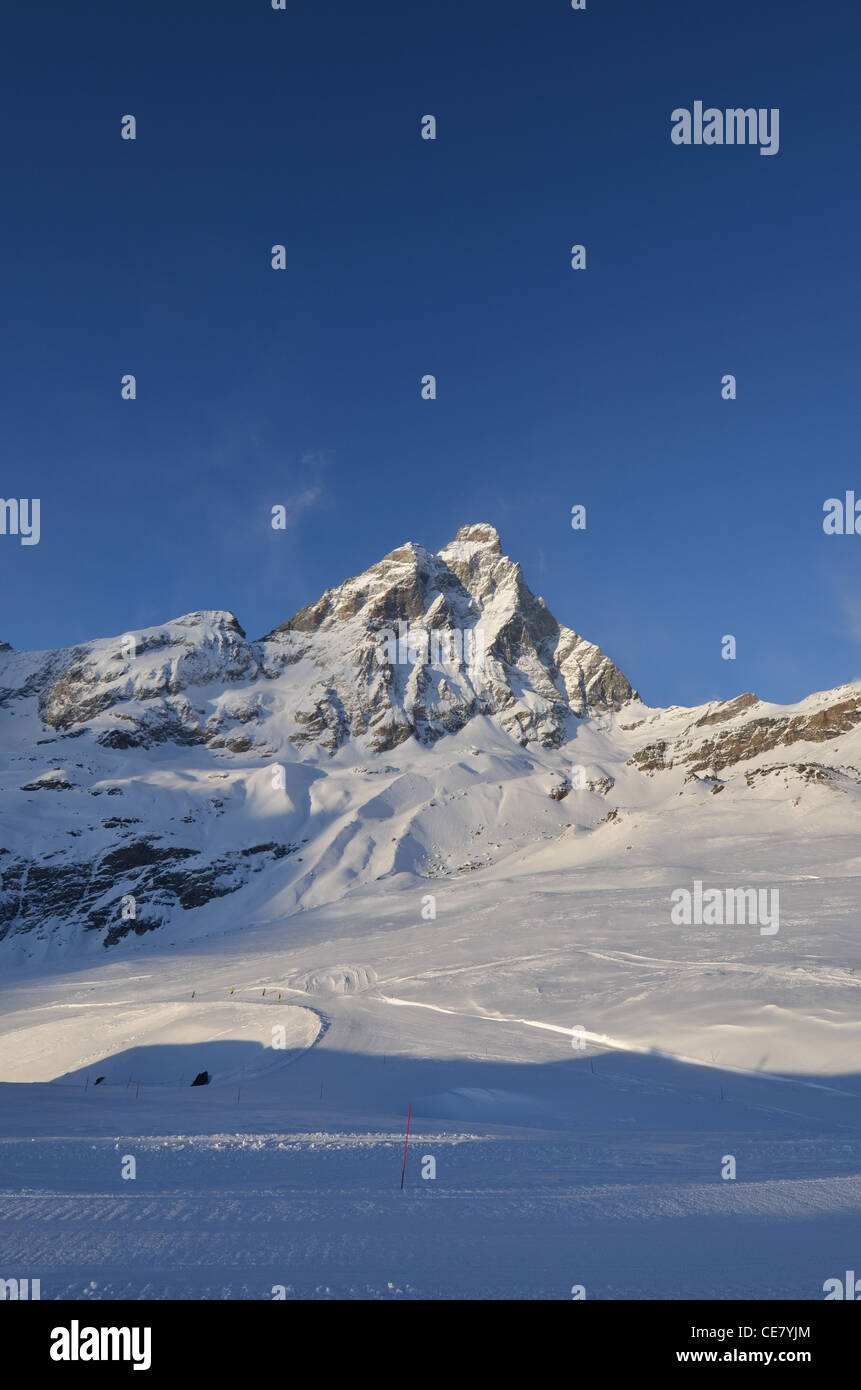 The matterhorn in winter Stock Photo - Alamy