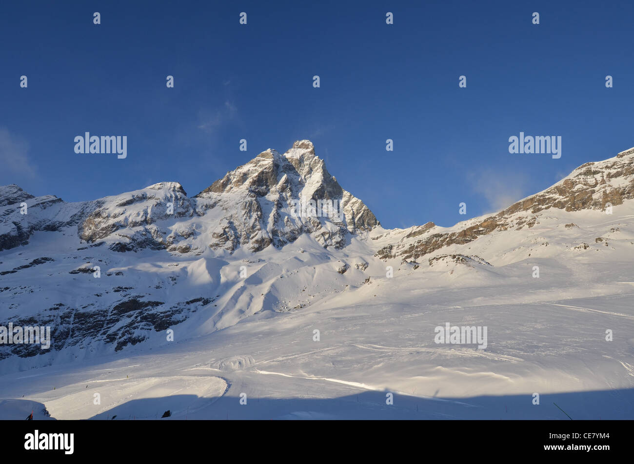The matterhorn in winter Stock Photo - Alamy