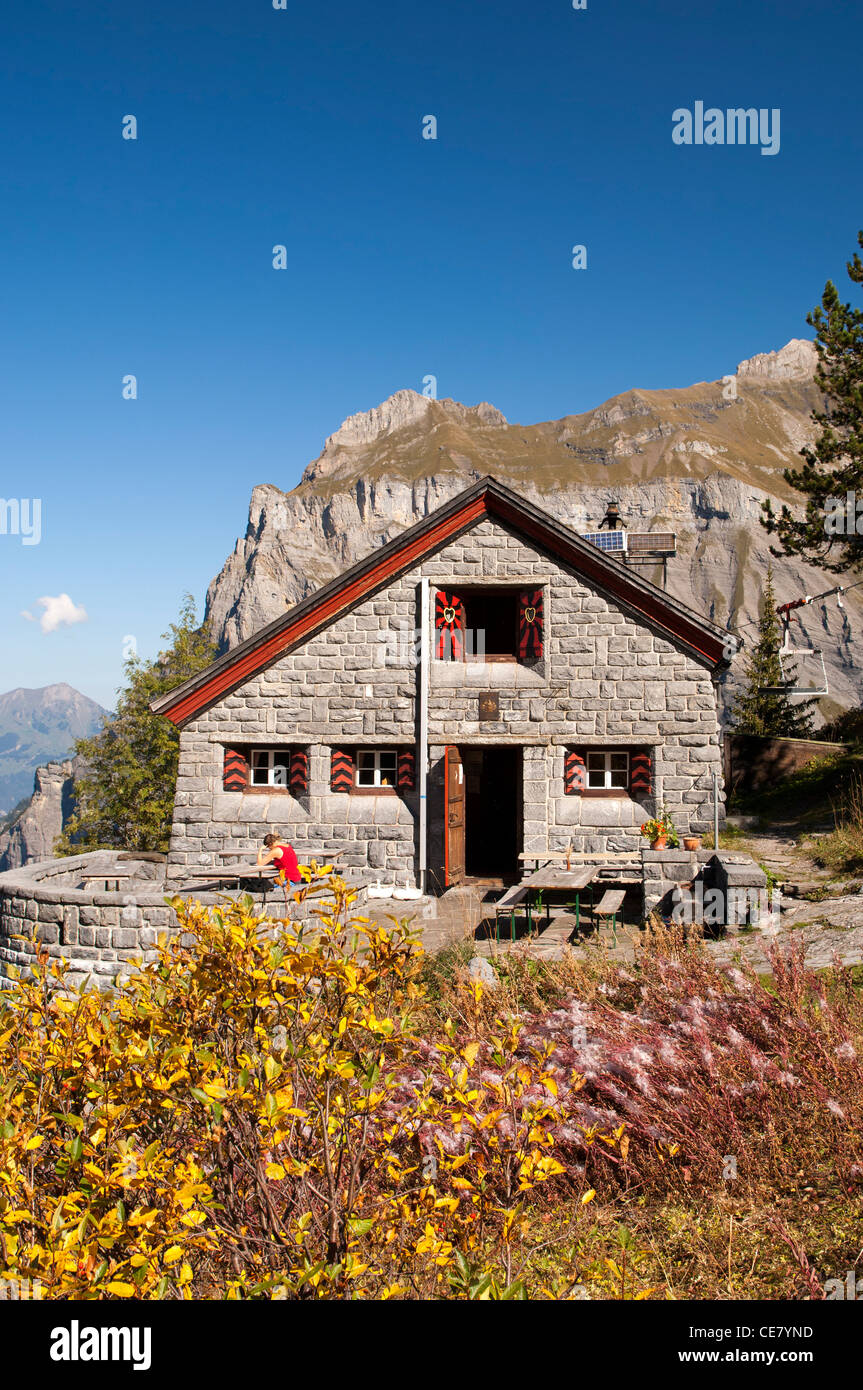 Mountain refuge Doldenhornhuette of the Swiss Alpine Club SAC ...