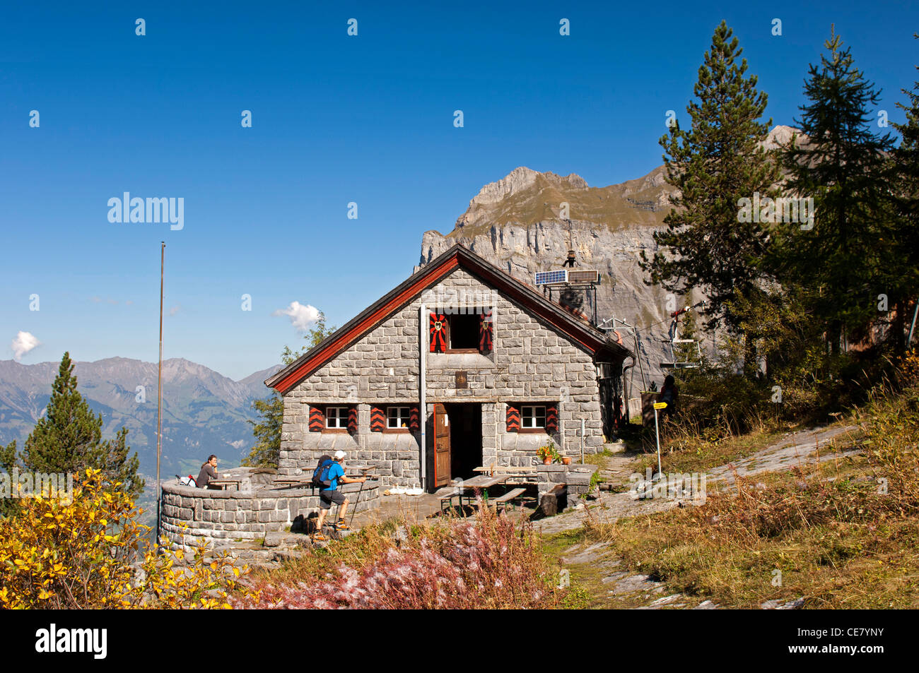 Mountain refuge Doldenhornhuette of the Swiss Alpine Club SAC ...