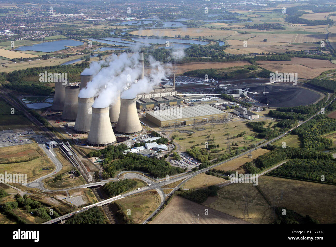 Aerial image of Ratcliffe Power Station, near Nottingham Stock Photo ...