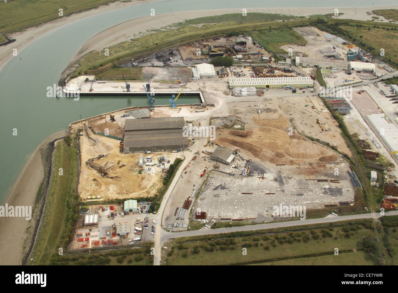 Aerial view of Ridham docks, Kent Stock Photo - Alamy