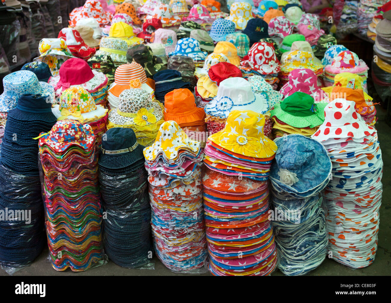Hat Stall Chinatown Market Ho Chi Minh Vietnam Stock Photo - Alamy