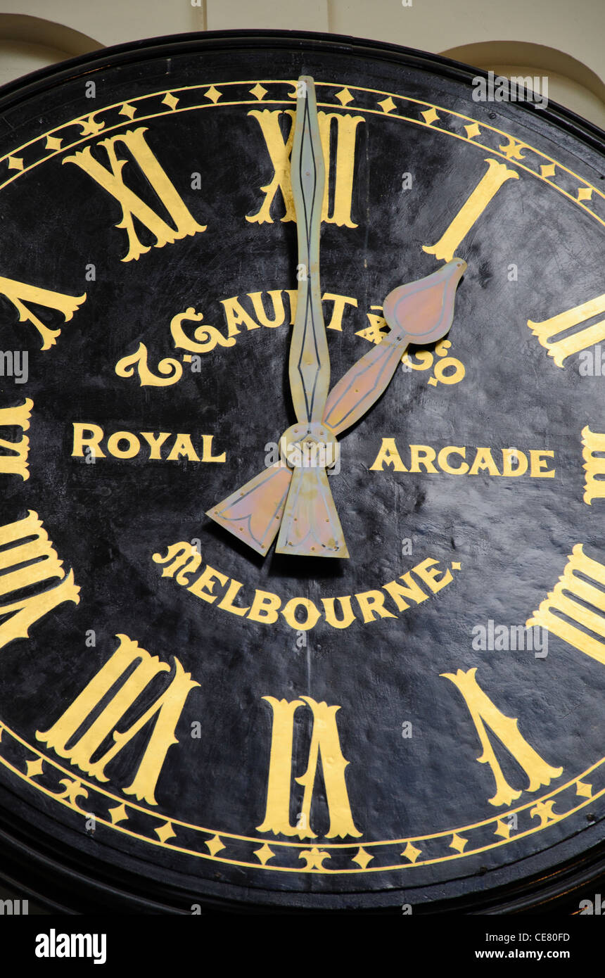 Royal Arcade Clock Norwich in Melbourne, Australia Stock Photo - Alamy