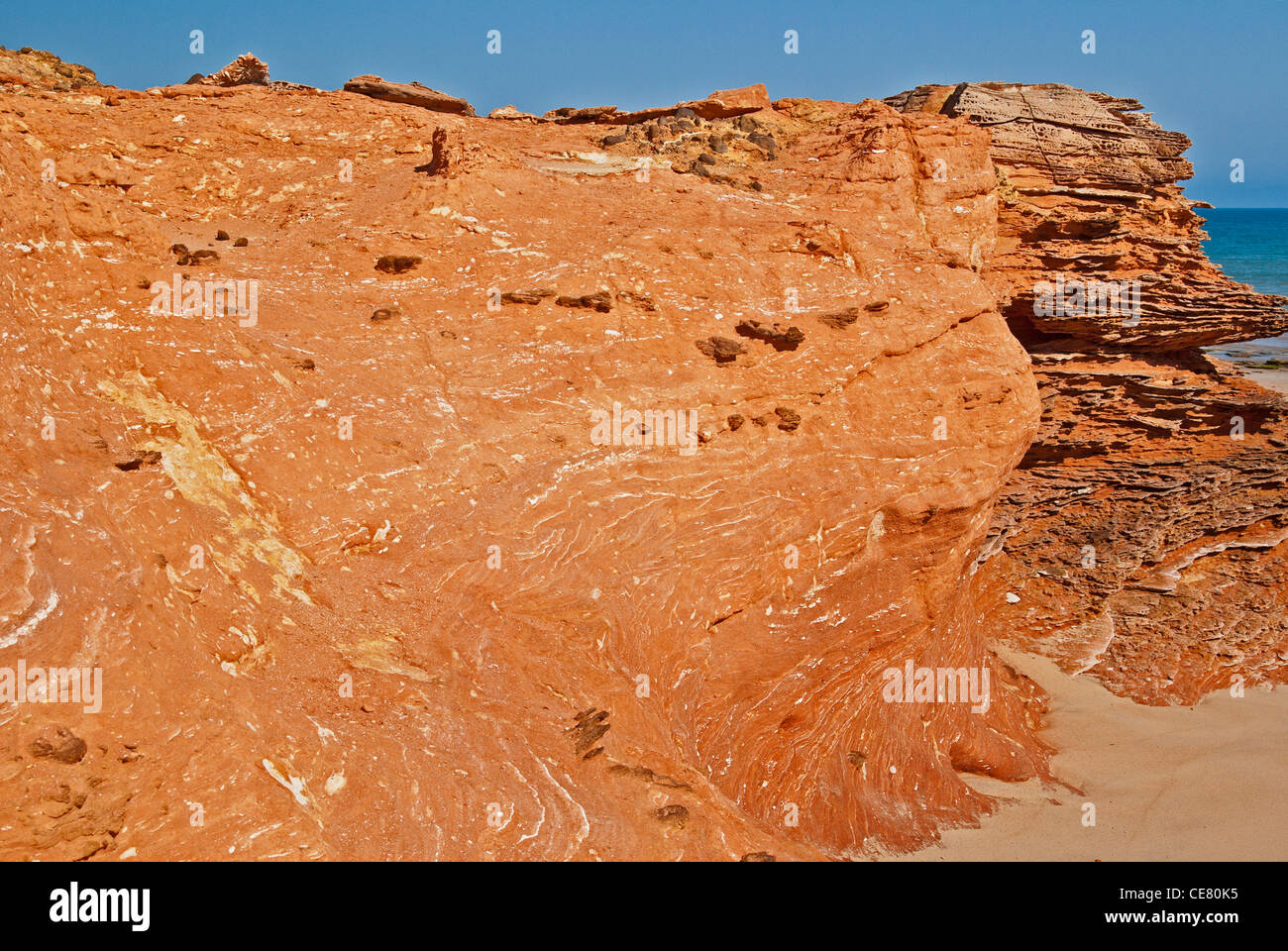 ROCK FORMATION, SANDSTONE, RED, BARN HILL, WESTERN AUSTRALIA, AUSTRALIA ...