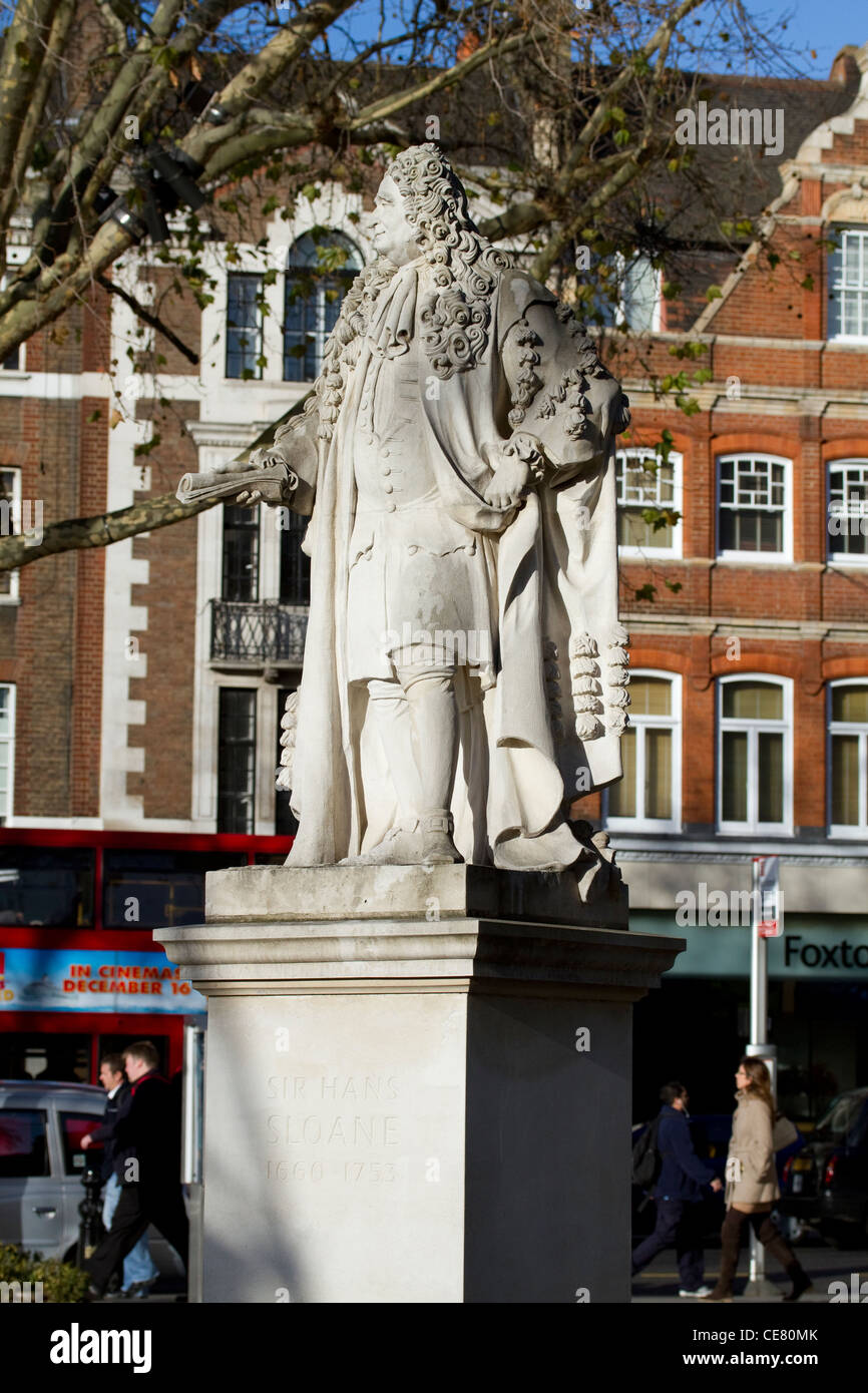 London Chelsea statue of Sir Hans Sloane Stock Photo - Alamy