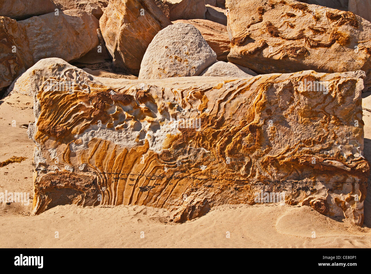 ROCK FORMATION, SANDSTONE, BARN HILL, WESTERN AUSTRALIA, WA, AUSTRALIA ...
