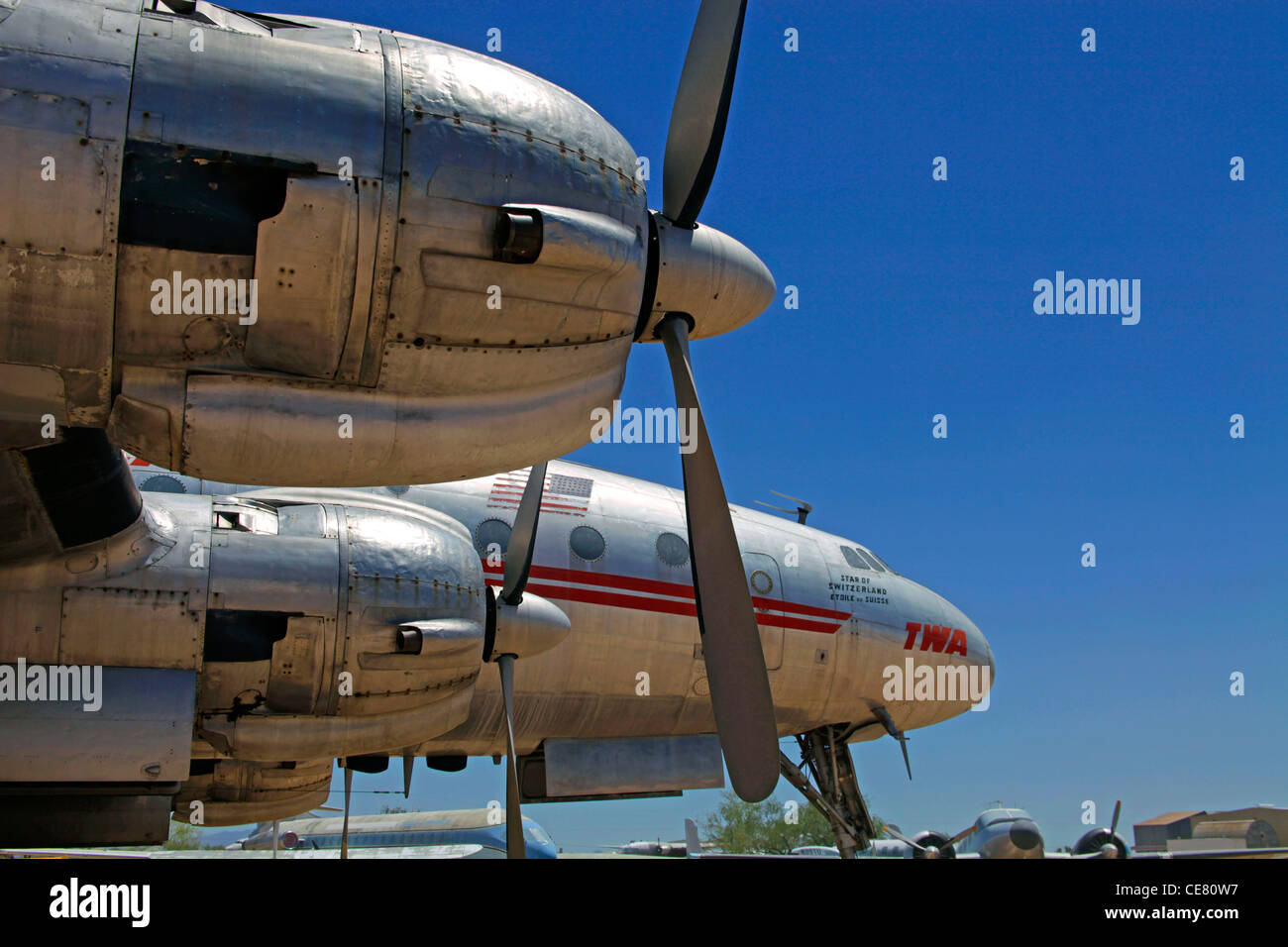 A Trans World Airlines Lockheed L-1049 Constellation at the Pima Air ...