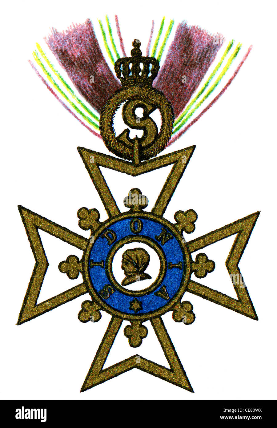 Order of Sidonia (Saxony, 1871). Publication of the book "Meyers ...