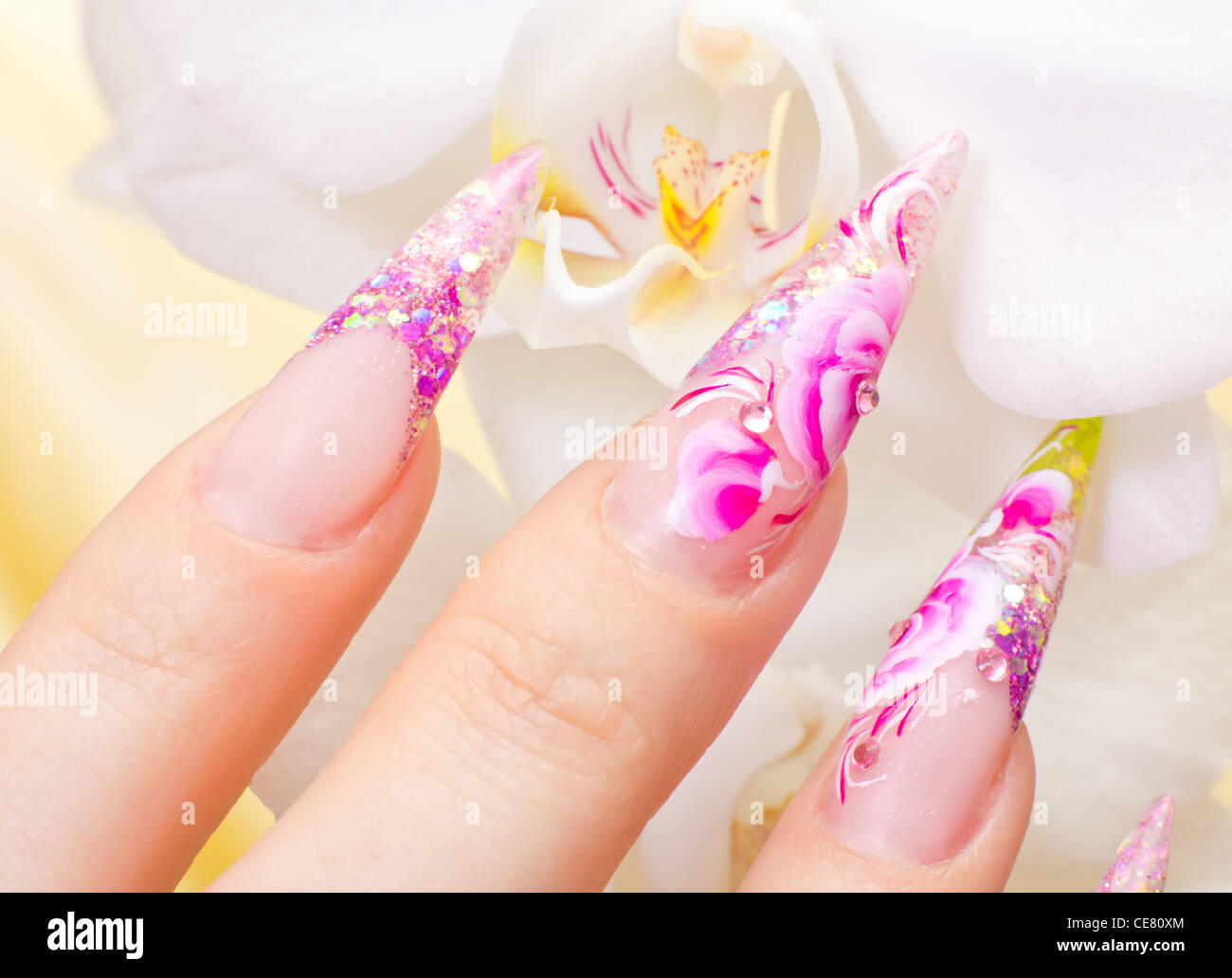 Manicure. Relaxation in spa salon. Woman fingers Stock Photo - Alamy