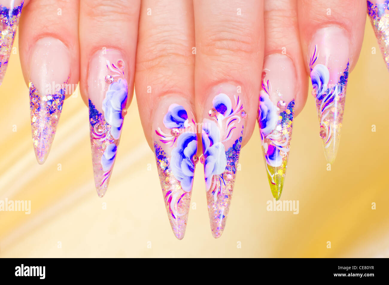 Manicure. Relaxation in spa salon. Woman fingers Stock Photo - Alamy