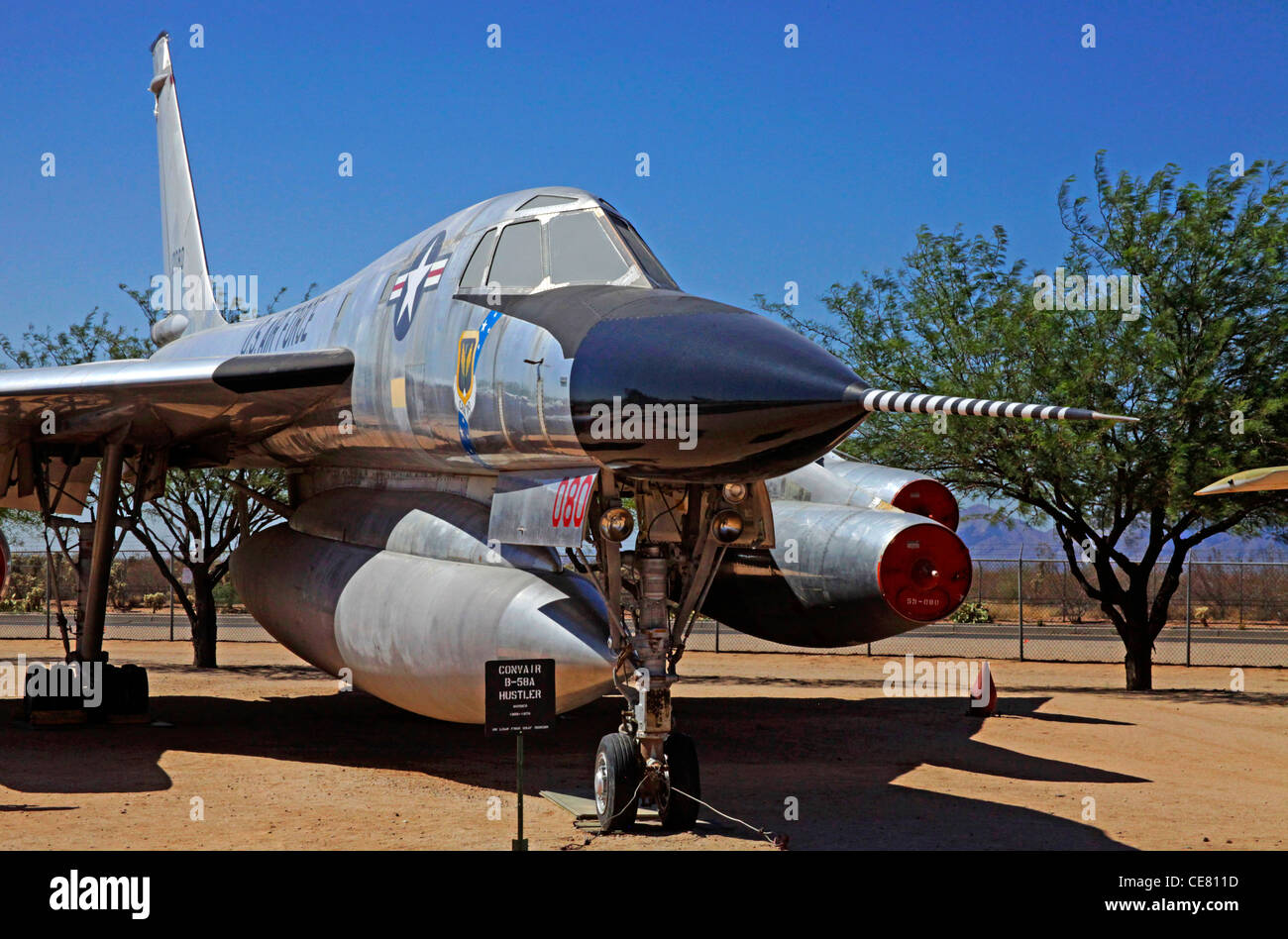 Convair B-58 Hustler supersonic jet bomber at the Pima Air Museum Stock ...