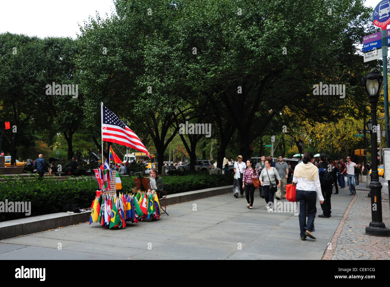 1 large american flag standing flying left side stall hi-res stock ...