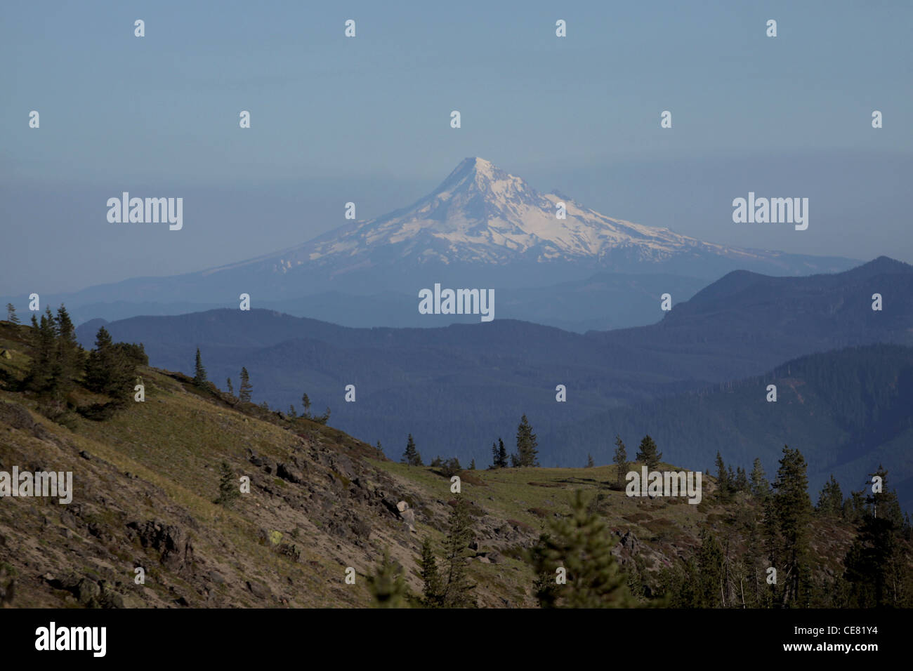 Mt Hood viewed from outside of crater Mount St Helens Volcano National ...