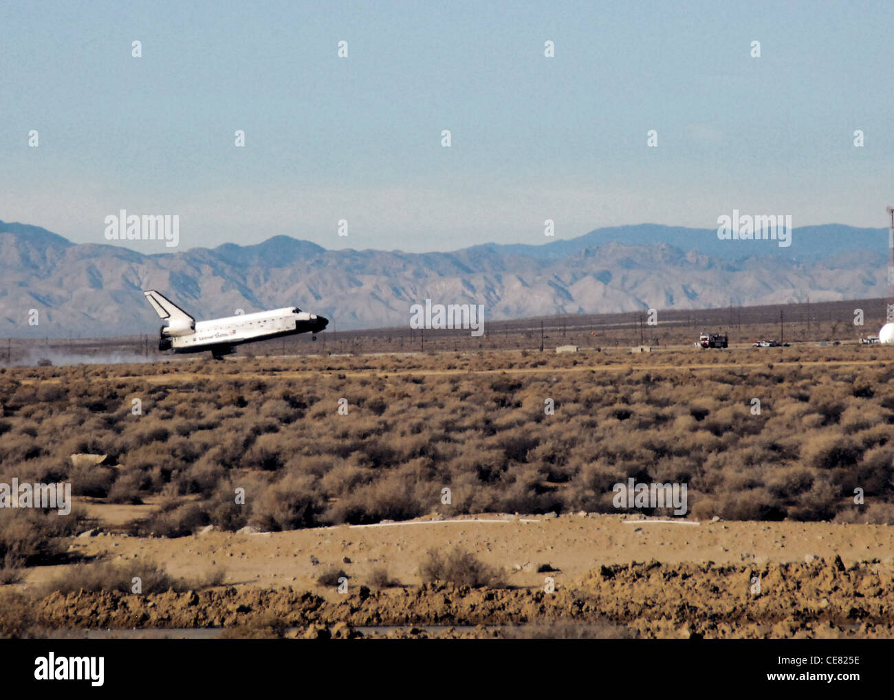 Space Shuttle Endeavour lands at Edwards Air Force Base, California ...