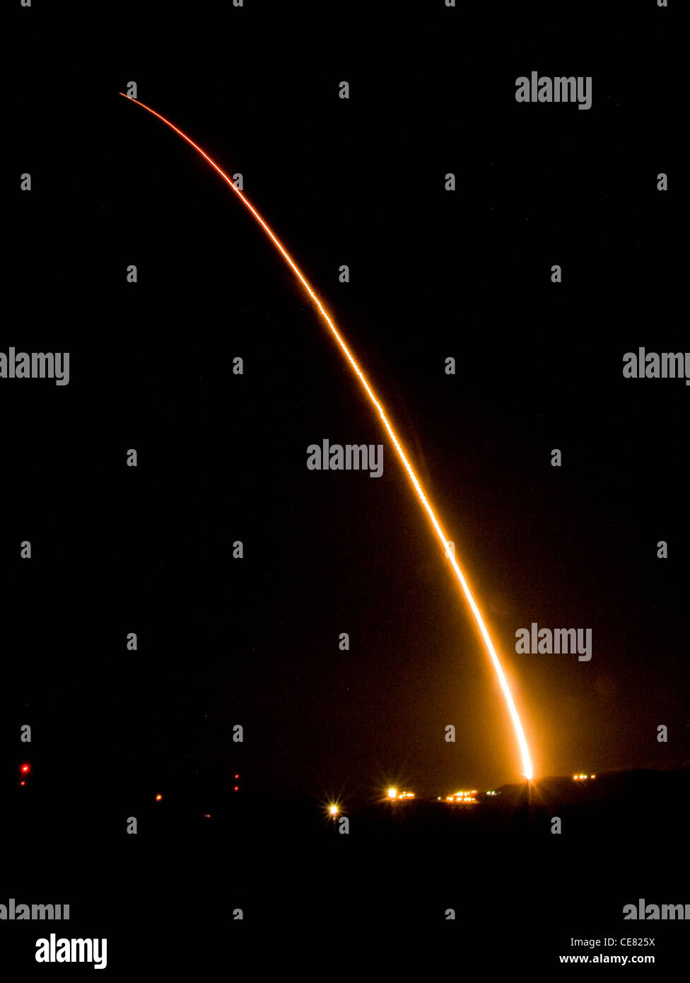 Minuteman III ICBM launched from Vandenberg AFB, California, as an ...