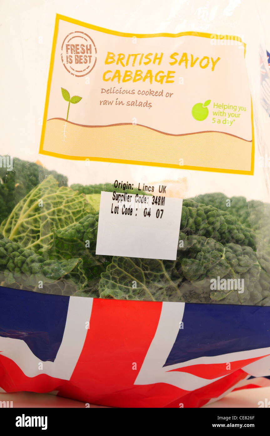 British Savoy Cabbage .Vegetables Stock Photo - Alamy