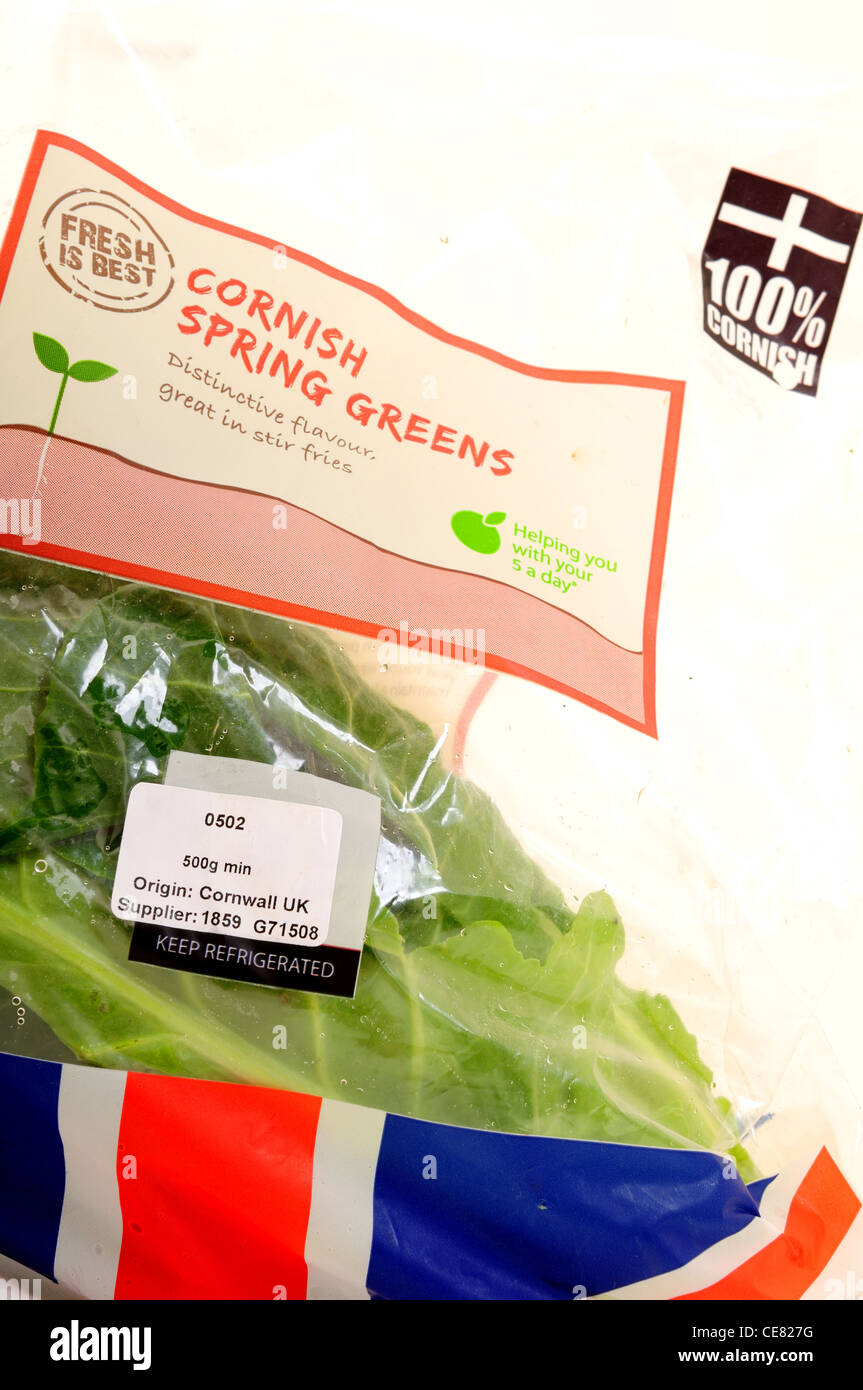 Cornish Spring Greens.Vegetables Grown in Cornwall Stock Photo - Alamy