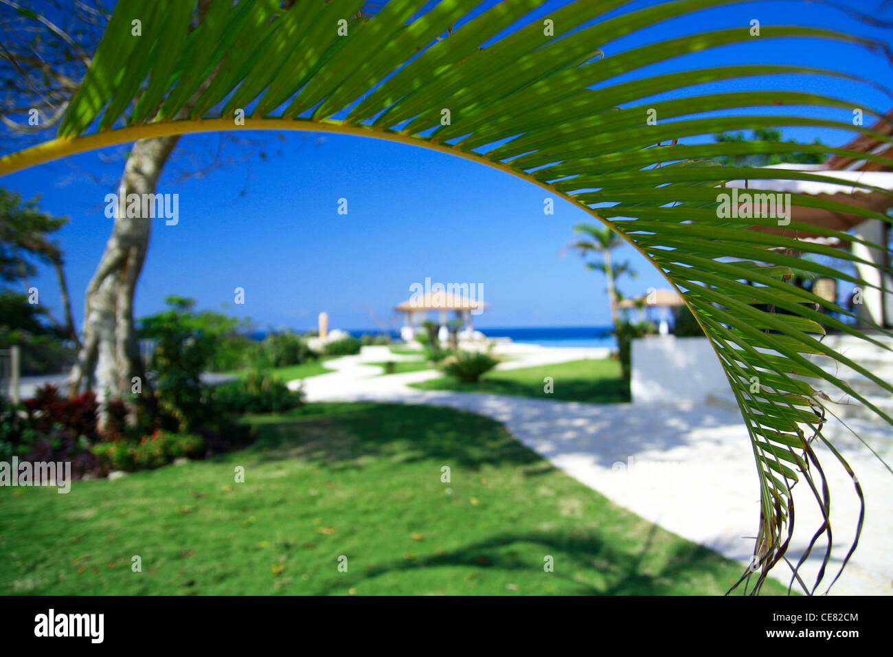 view on tropical resort Stock Photo - Alamy