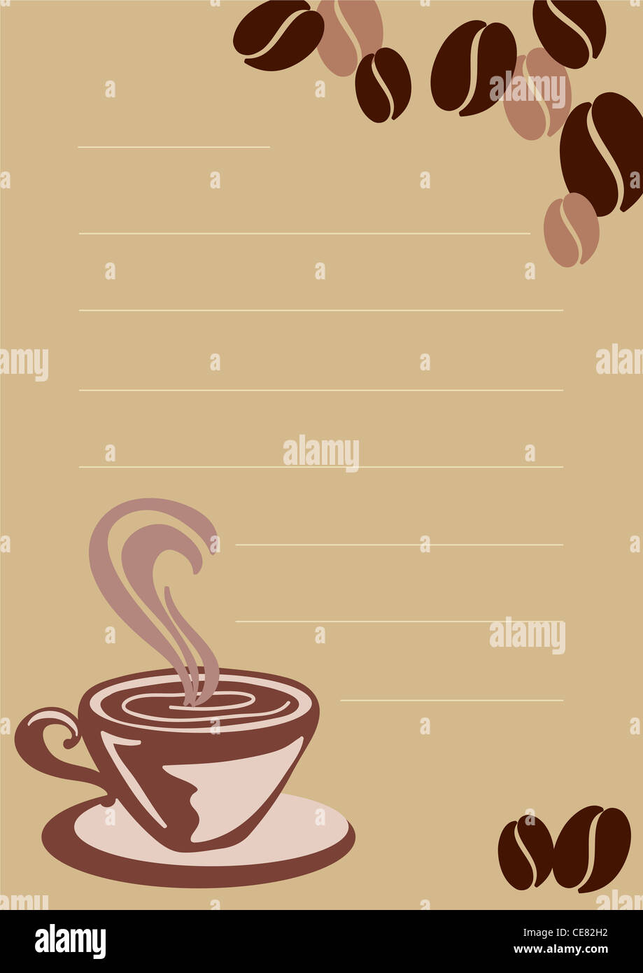 Coffee paper letter Stock Photo - Alamy