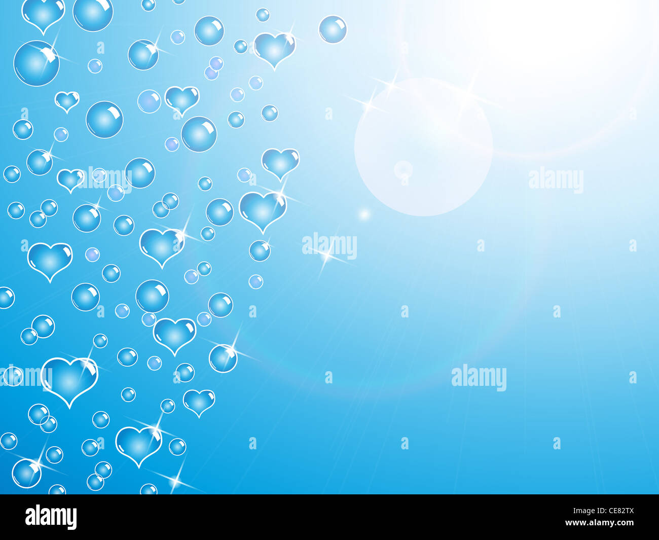 Shiny romantic heart bubble illustration Stock Photo - Alamy