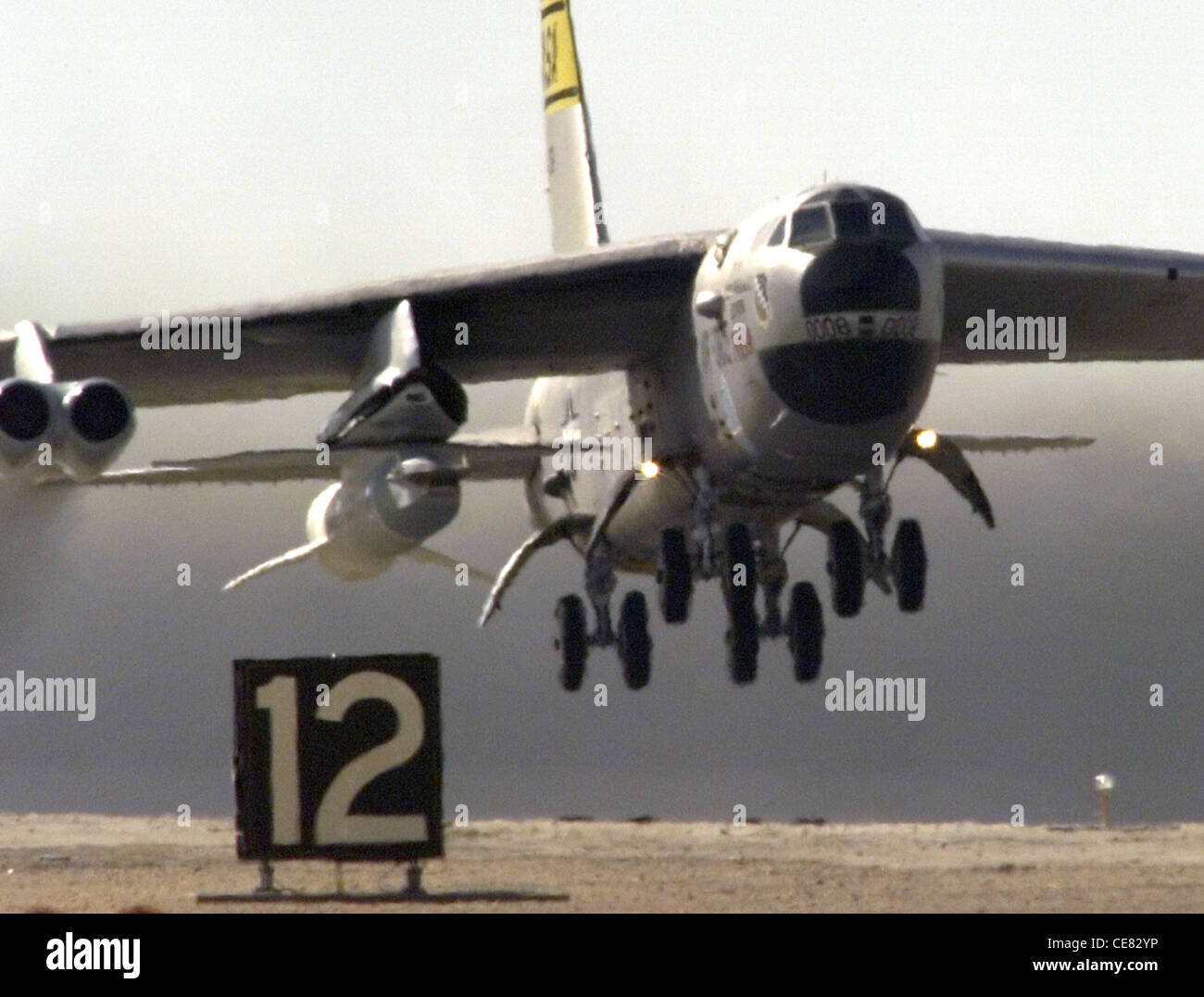 NASA’s B-52B aircraft takes off carrying the X-43A, a hypersonic ...